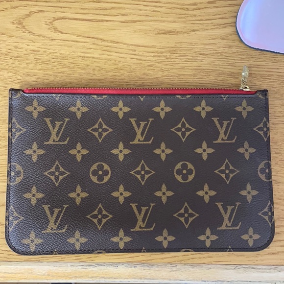 Bags | Louis Vuitton Neverfull Mongram Pouch | Poshmark